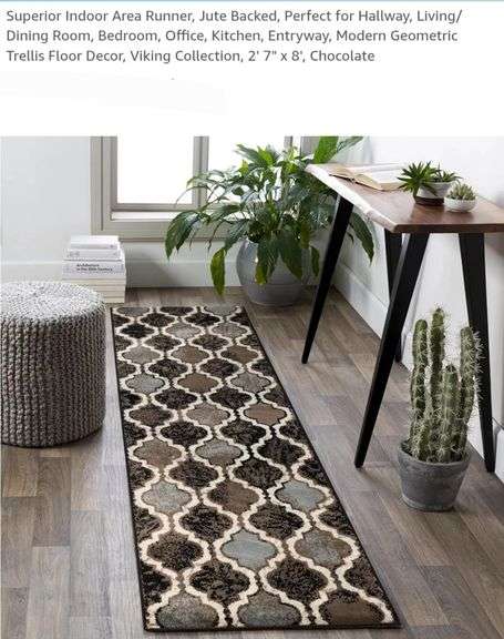 Superior Indoor Area Runner, Jute Backed, Perfect for Hallway, Living ...