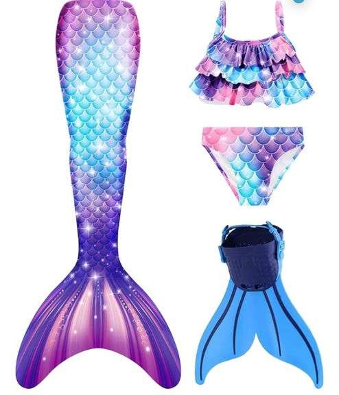 READ! Adjustable Mermaid Swim Fin for Swimming Training Girl,Kids, swim ...