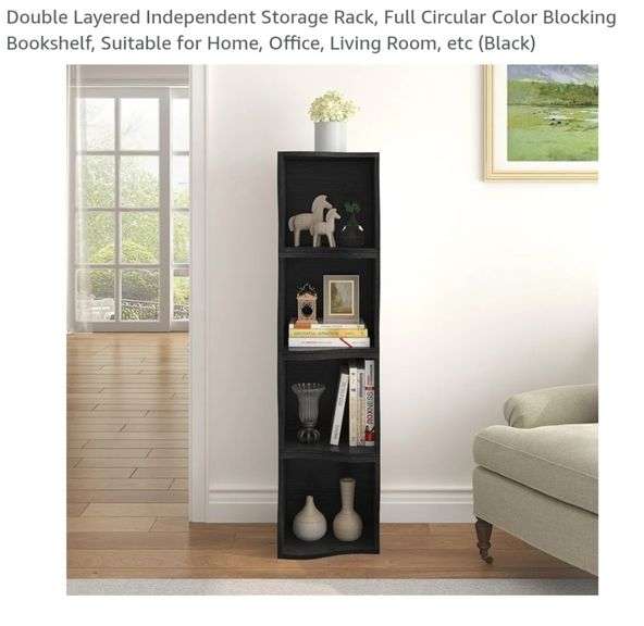 Double Layered Independent Storage Rack, Full Circular Color Blocking ...