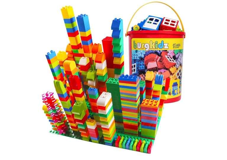 burgkidz Big Building Block Set - 214 Pieces Toddler Educational Toy ...