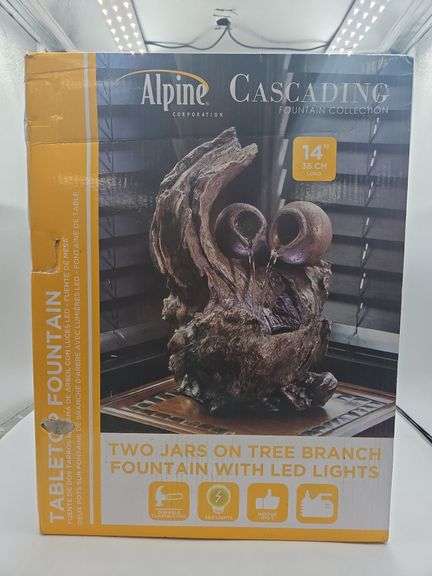 Alpine Corporation 14" Tall Indoor Tabletop Two Jars on a Tree Branch ...