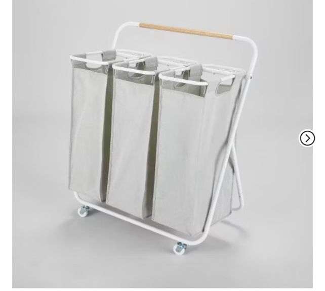 Rolling Triple Sorter - Brightroom™: Multicolor Laundry Hamper with ...