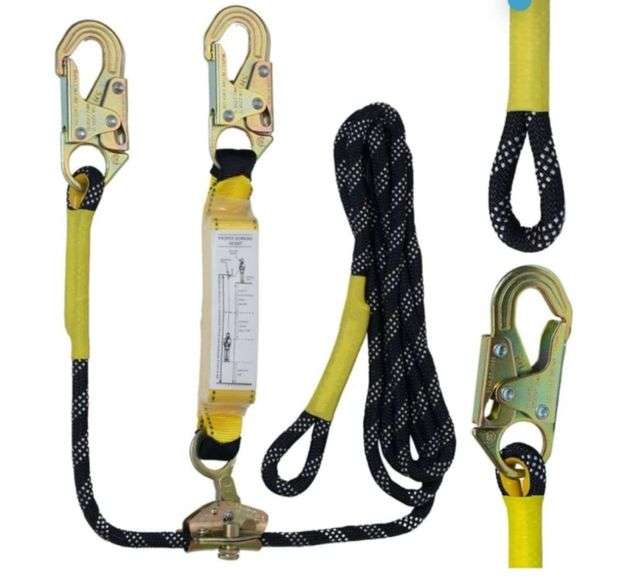 Roof Harness Safety Kit – 50ft Polyester Roofing Safety Rope with Steel ...