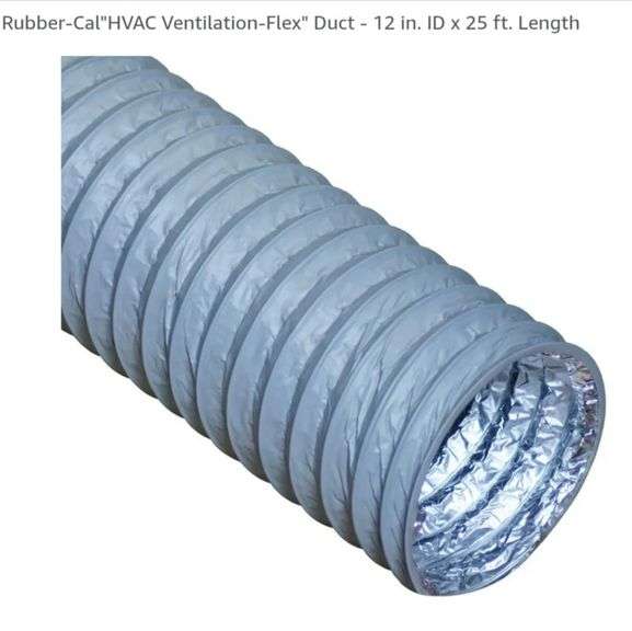 Rubber-Cal"HVAC Ventilation-Flex" Duct - 12 in. ID x 25 ft. Length - Lexington Online Auction