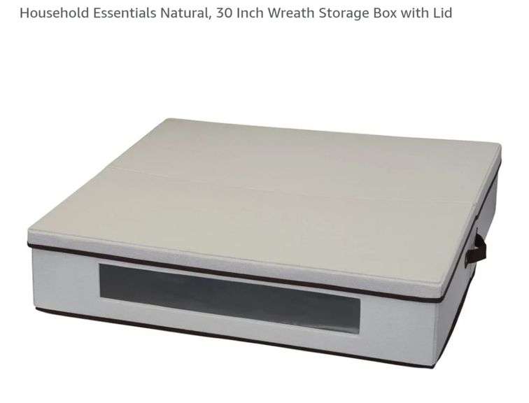 Household Essentials Natural, 30 Inch Wreath Storage Box with Lid ...