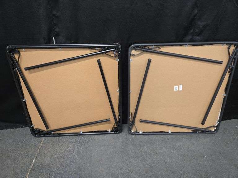 Read! 2 Black Foldable Card Tables - Lexington Online Auction