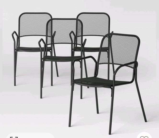 (5) Metal Mesh Stackable Chairs - Lexington Online Auction