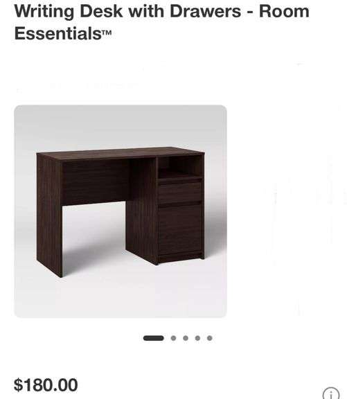 Writing Desk with Drawers - Room Essentials - Lexington Online Auction