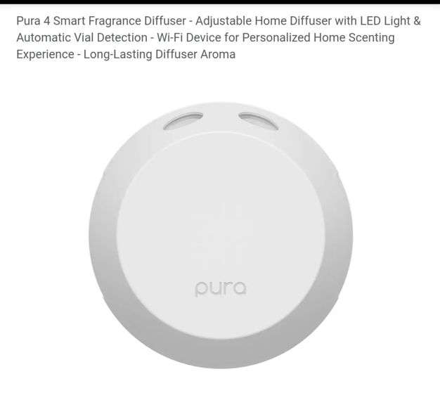 Pura 4 Smart Fragrance Diffuser - Adjustable Home Diffuser with LED ...
