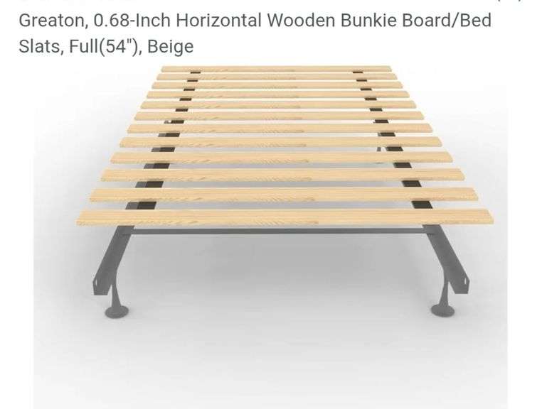 Greaton, 0.68-Inch Horizontal Wooden Bunkie Board/Bed Slats, Full(54 ...