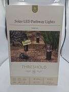 6pk Square Bollard Solar LED Outdoor Path Lights Bronze - Threshold ...