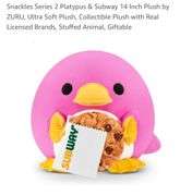 Snackles Series 2 Platypus & Subway 14 Inch Plush by ZURU, Ultra Soft ...