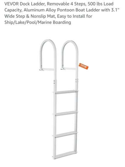 READ!! VEVOR Dock Ladder, Removable 4 Steps, 500 lbs Load Capacity ...