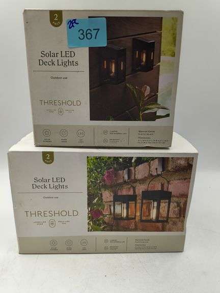 2pc solar LED Deck Lights- Threshold - Lexington Online Auction