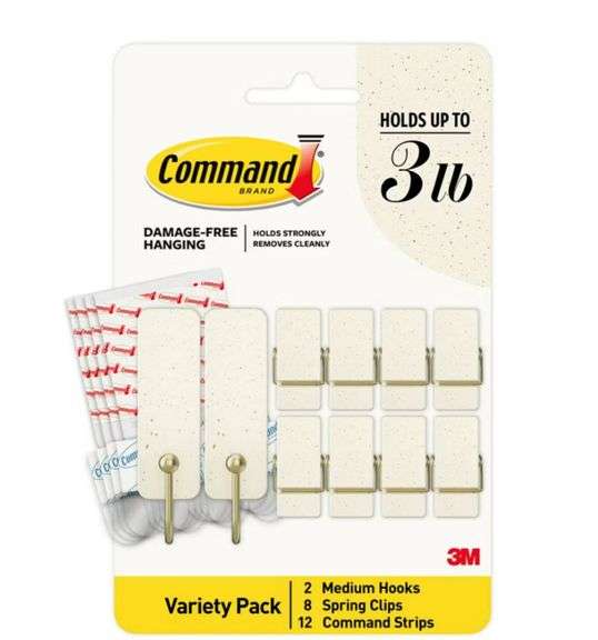 (2) Command Limited Addition Holiday Mixed Hooks Pack Vanilla Bean 10 ...