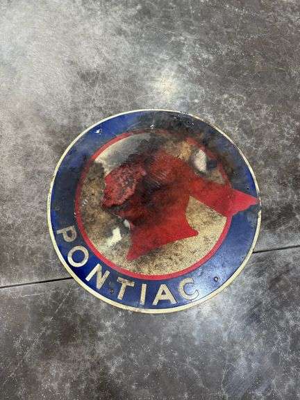 Vintage Pontiac Sign - Lee Real Estate & Auction Service
