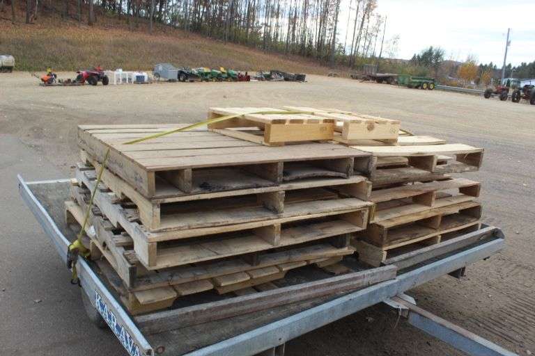 10 wooden pallets & 2 sm. wood pallets - Lee Real Estate & Auction Service