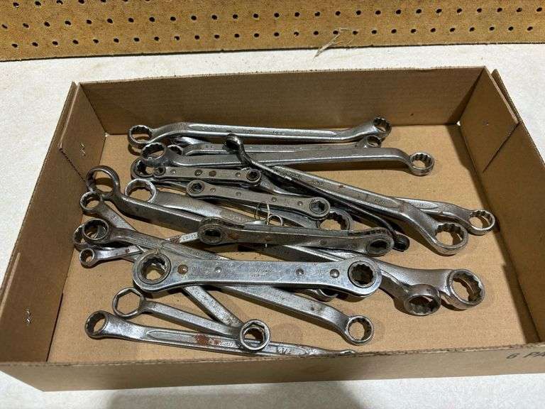 Flat of Box End Wrenches - Lee Real Estate & Auction Service