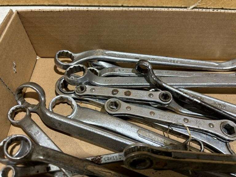 Flat of Box End Wrenches - Lee Real Estate & Auction Service