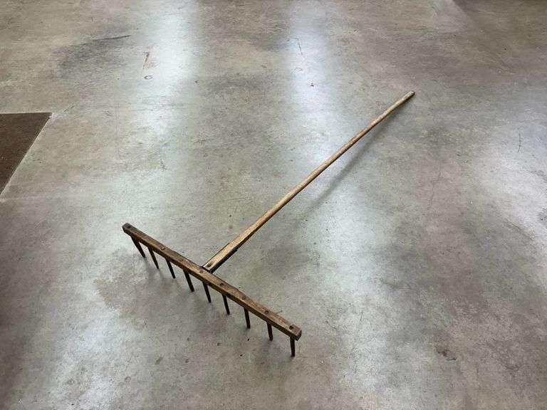 5ft Antique Wooden Rake - Lee Real Estate & Auction Service