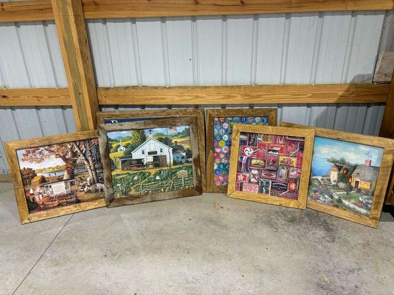 (6) Framed Puzzles - Lee Real Estate & Auction Service