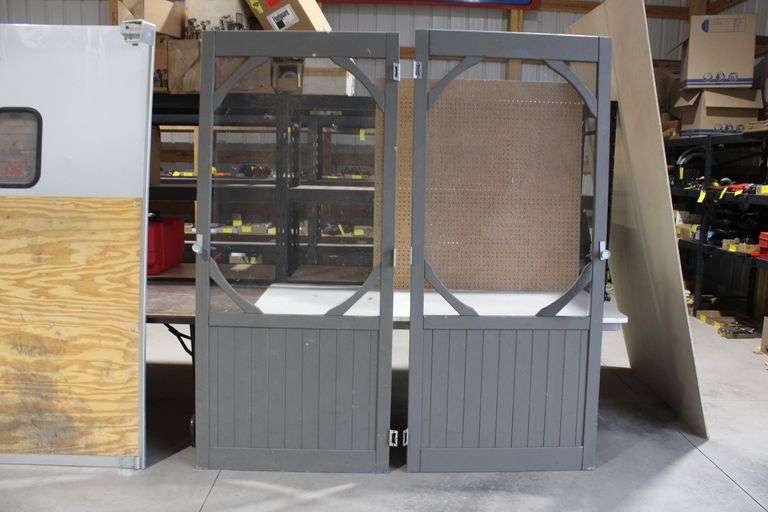 2 custom made screen doors - Lee Real Estate & Auction Service