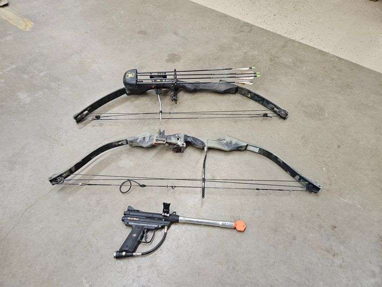 (2) Compound Bows & Paintball Gun - Lee Real Estate & Auction Service