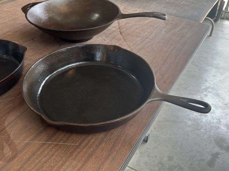 (3) Cast Iron Fry Pans - Lee Real Estate & Auction Service