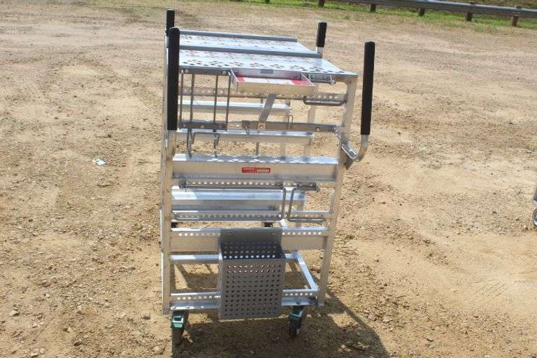 Aluminum stock picking cart - Lee Real Estate & Auction Service