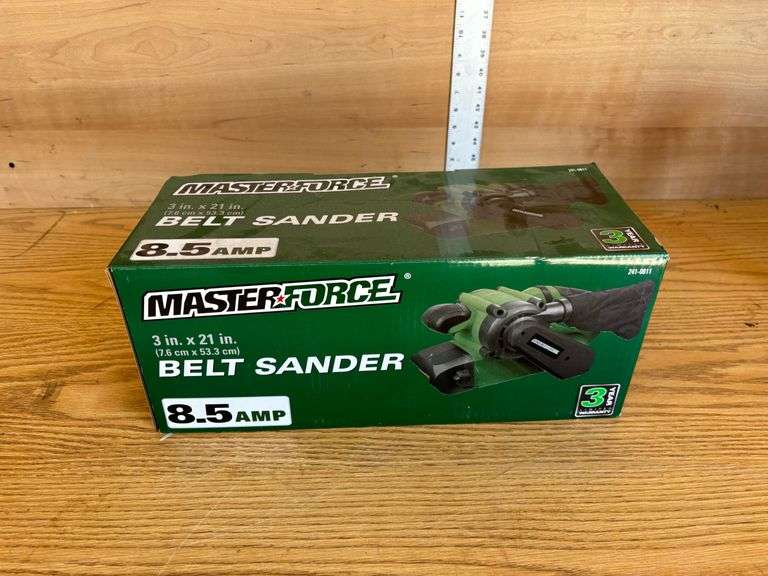 New Masterforce Belt Sander - Lee Real Estate & Auction Service