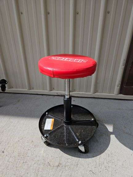 Ironton Shop Stool with Tool Tray - Lee Real Estate & Auction Service