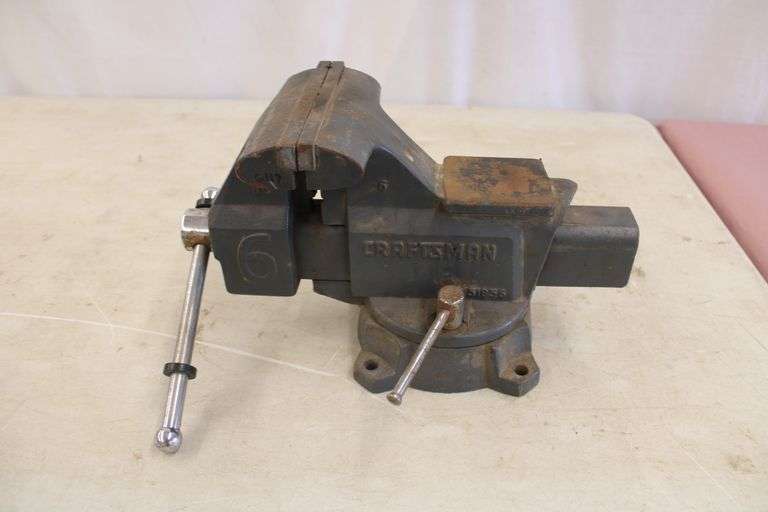 Craftsman 6 1/2" swivel bench vice - Lee Real Estate & Auction Service