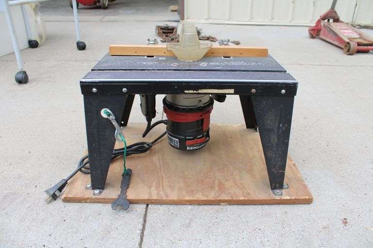 Craftsman 1 3/4 hp. router w/router table - Lee Real Estate & Auction ...