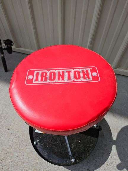 Ironton Shop Stool with Tool Tray - Lee Real Estate & Auction Service