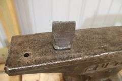 Fulton Anvil on stump w/wheels & cutting tool - Lee Real Estate ...