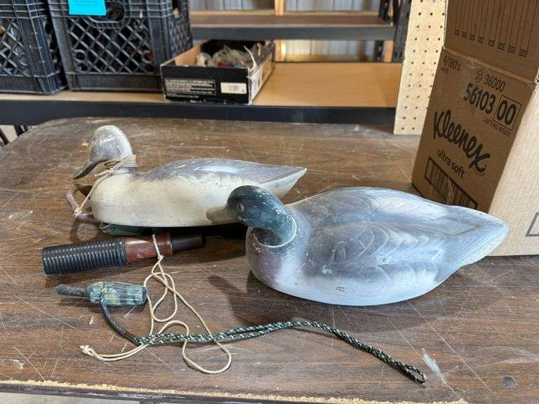 (2) Vintage Duck Decoys - Lee Real Estate & Auction Service