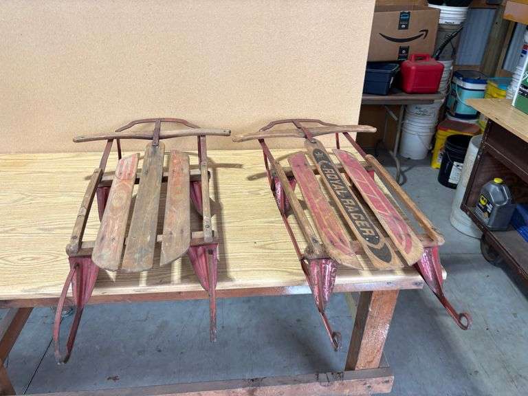 (2) Steel Runner Sleds - Lee Real Estate & Auction Service