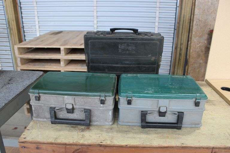 3 Plastic Plano tackle boxes - Lee Real Estate & Auction Service