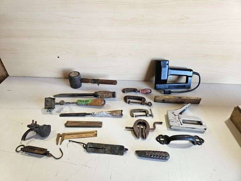 Antique Tools - Scales, Rules, Level - Lee Real Estate & Auction Service