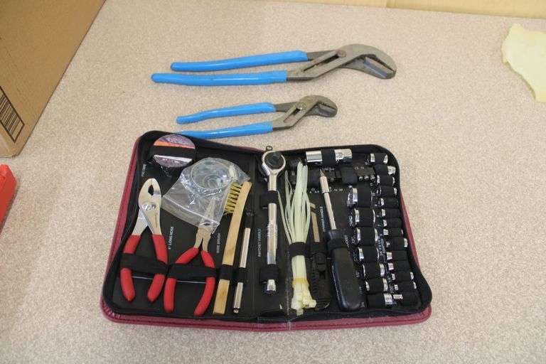 2 Channel locks & home tool set - Lee Real Estate & Auction Service