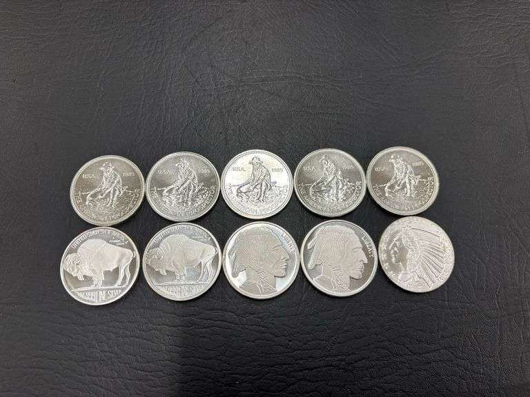 (10) 1oz Silver Rounds - Lee Real Estate & Auction Service