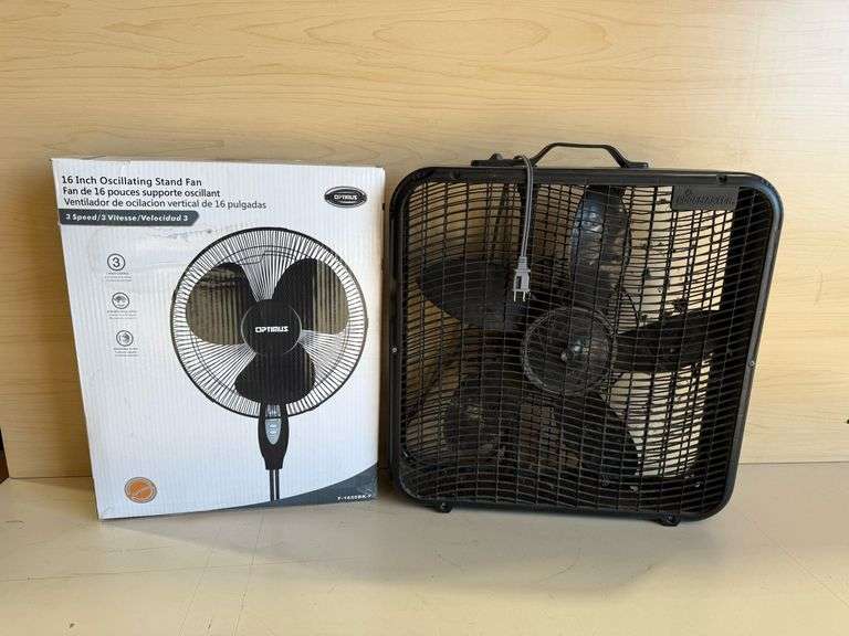 (2) Box Fans - Lee Real Estate & Auction Service