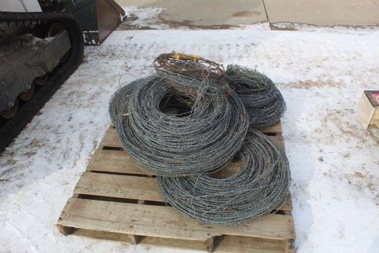 Several used rolls of barbed wire - Lee Real Estate & Auction Service