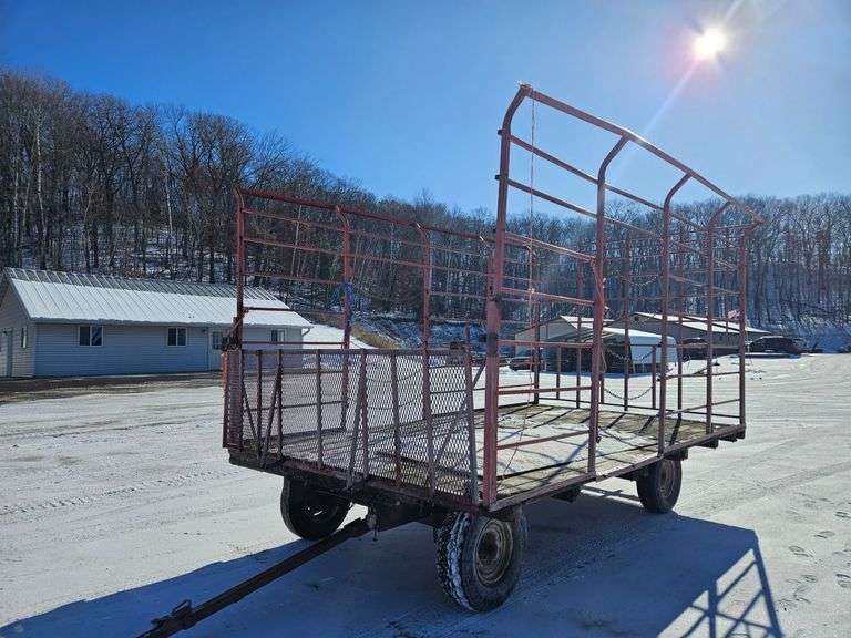 16-ft. Hay Wagon with Steel Kicker Rack - Lee Real Estate & Auction Service