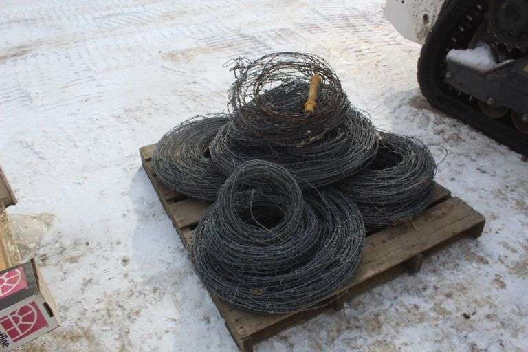 Several used rolls of barbed wire - Lee Real Estate & Auction Service