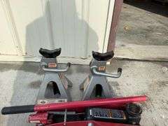 2 Ton Floor Jack & (2) Mack Jack Stands - Lee Real Estate & Auction Service