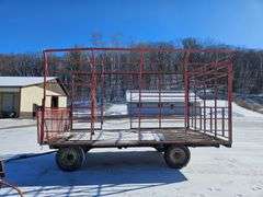 16-ft. Hay Wagon with Steel Kicker Rack - Lee Real Estate & Auction Service