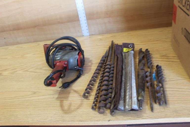 Milwaukee HD elec. Hole Hog w/auger bits - Lee Real Estate & Auction ...