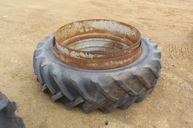 Dual tire & rim, 15.5 x 38 - Lee Real Estate & Auction Service
