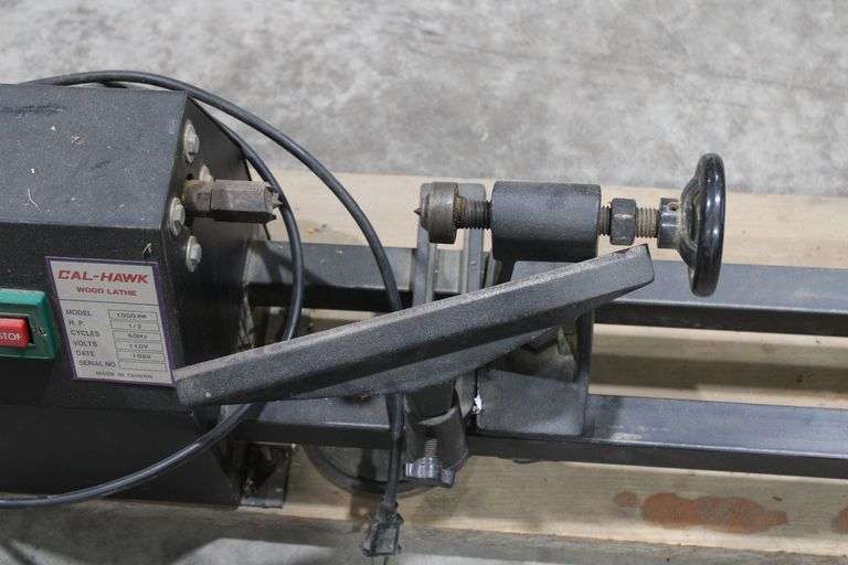 Cal Hawk 1/2 hp. elec. 3' wood lathe - Lee Real Estate & Auction Service